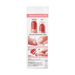 KISS imPRESS Press-On Nails Petite Length Glue On Nails Manicure Set, ‘Timeless Day’, 30 Chip-Proof, Smudge-Proof Fake Nails