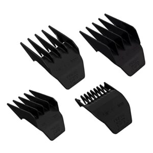 professional peanut clipper guards for wahl peanut – from 1/8 inch to 1/2 inch, fits for wahl peanut, black-4pcs