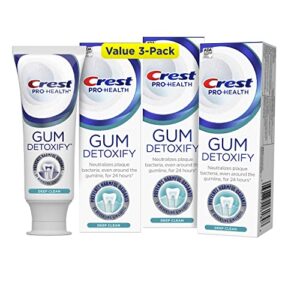 crest pro-health gum detoxify toothpaste, deep clean, 3.7 oz, pack of 3