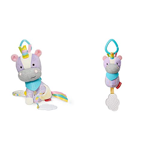 Skip Hop Bandana Buddies Baby Activity & Teething Toy Gift Set with Multi-Sensory Rattle & Textures, Unicorn