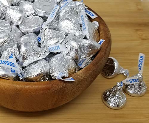 CrazyOutlet HERSHEY'S KISSES Silver Milk Chocolate Candy, Bulk Pack 2 Pounds