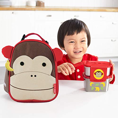 SKIP HOP Zoo Monkey Stainless Lunch Kit, 1 EA