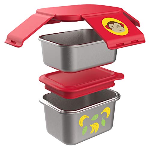 SKIP HOP Zoo Monkey Stainless Lunch Kit, 1 EA