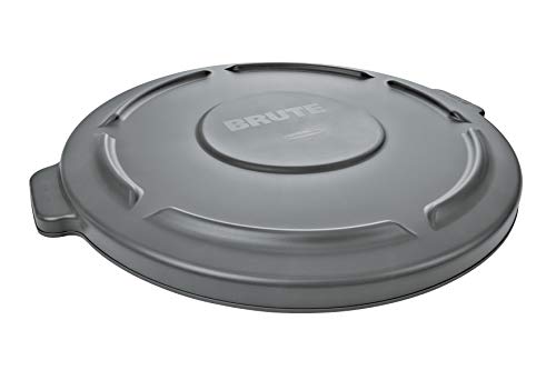 Rubbermaid Commercial Products BRUTE Heavy-Duty Round Trash/Garbage Lid, Gray, Compatible with the 44-Gallon Rubbermaid BRUTE Trash Can