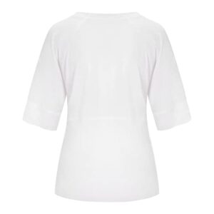 Womens Backless Long Sleeve Shirts Causal Open Back Knotted Pullover Tops Womens Tops Dress Casual 2023 White