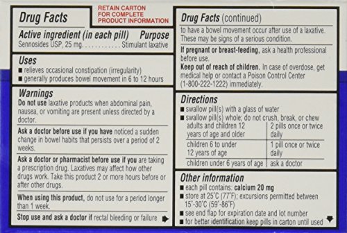 Equate Maximum Strength Laxative Pills, Sennosides 25 mg, 48 Pills