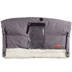 skip hop stroll-and-go three-season hand muff, one size, heather grey