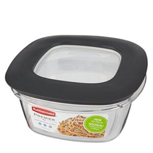 Rubbermaid Premier Easy Find Lids 5-Cup Meal Prep and Food Storage Container, Grey |BPA-Free & Stain Resistant