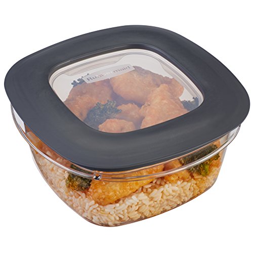 Rubbermaid Premier Easy Find Lids 5-Cup Meal Prep and Food Storage Container, Grey |BPA-Free & Stain Resistant