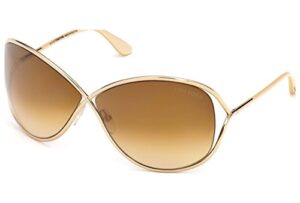 tom ford sunglasses – miranda / frame: shiny rose gold lens: brown gradient