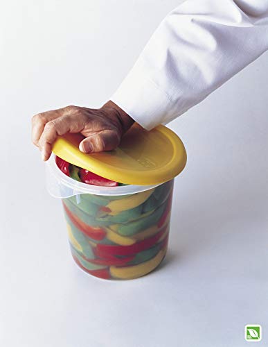 Rubbermaid Commercial Lid (Lid Only) for Round Food Storage Container, Fits 4 Qt. Containers, Yellow (FG572200YEL)