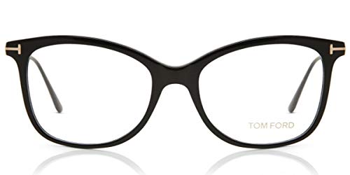 Eyeglasses Tom Ford FT 5510 001 Shiny Black Front, Rose Gold Temples, Shiny Black Front, Shiny Rose Gold Temples, 52/17/140