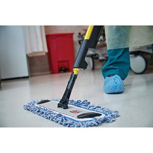 Rubbermaid Commercial Products HYGEN PULSE Single Sided Microfiber Spray Mop Kit for Hardwood/Tile/Laminated Floors, Yellow, Perfect for Kitchen/Lobby/Bathroom/Janitorial Cleaning (1835528)