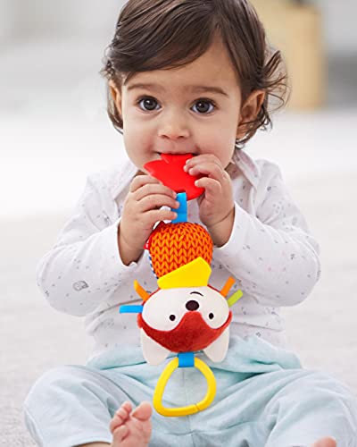 Skip Hop Bandana Buddies Baby Activity & Teething Toy Gift Set with Multi-Sensory Rattle & Textures, Fox