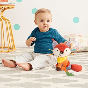 Skip Hop Bandana Buddies Baby Activity & Teething Toy Gift Set with Multi-Sensory Rattle & Textures, Fox