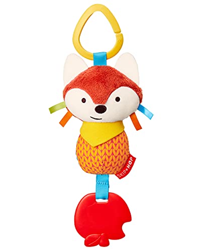 Skip Hop Bandana Buddies Baby Activity & Teething Toy Gift Set with Multi-Sensory Rattle & Textures, Fox