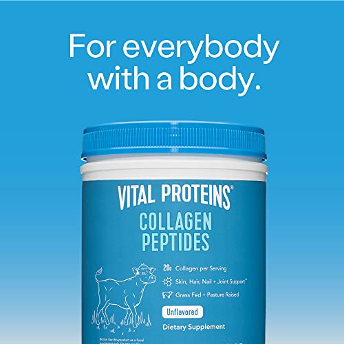 Vital Proteins Collagen Peptides Powder, Promotes Hair, Nail, Skin, Bone and Joint Health, Unflavored 19.3 OZ