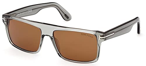 Sunglasses Tom Ford FT 0999 Philippe- 02 20E Shiny Transparent Grey,"t" Logo /