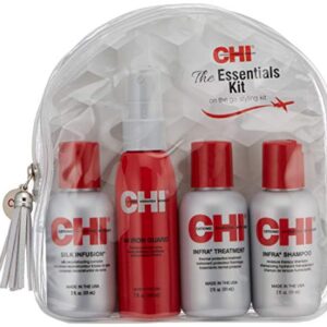 CHI Infra The Essentials Kit with Infra Shampoo, 44 Iron Guard, Infra Treatment and Silk Infusion