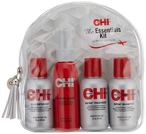 CHI Infra The Essentials Kit with Infra Shampoo, 44 Iron Guard, Infra Treatment and Silk Infusion