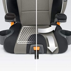 Chicco KidFit 2-in-1 Belt-Positioning Booster Car Seat, Backless and High Back Booster Seat, For children aged 4 years and up and 40-100 lbs. | Gravity/Grey