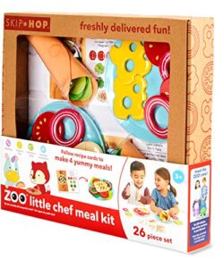 skip hop play food set, zoo little chef meal kit