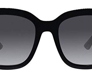 Gucci Women's Urban Pop Square Sunglasses, Black Glitter Green/Gray, One Size