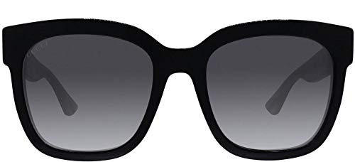 Gucci Women's Urban Pop Square Sunglasses, Black Glitter Green/Gray, One Size