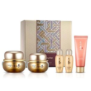 sooryehan boyun cream skincare gift set – korean skincare gift set, luxury high-end skin toner, emulsion lotion, cleansing foam, whole red ginseng, boyun cream set (155ml / 5.24 fl oz) by lg beauty