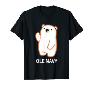 old logo navy graphic crew neck for men t-shirt