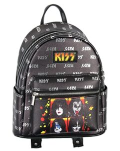 kiss starchild demon spaceman catman 70s rock band toss print mini backpack