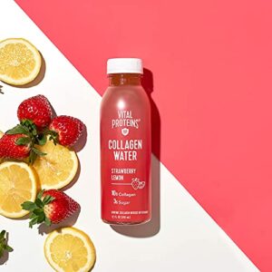 Vital Proteins Collagen Water™, 10g of Collagen per Bottle & Made with Real Fruit Juice - Strawberry Lemon, 4 Pack