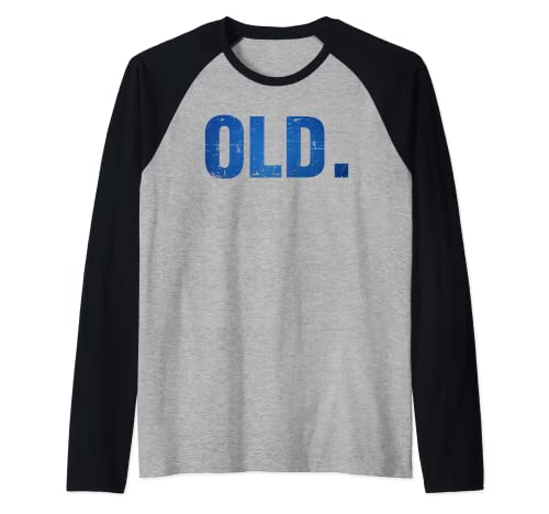 Old Funny Navy Blend Raglan Baseball Tee