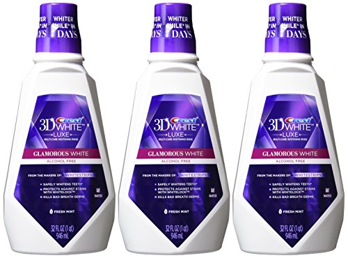 Crest 3D White Multi-Care Whitening Rinse, Glamorous White, Fresh Mint-32 oz, 946 milliter