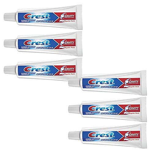 Crest Cavity Protection Regular Toothpaste, Travel Size .85 oz. (24g) - Pack of 6