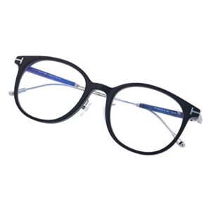 Tom Ford - FT5644-D-B Shiny Black Round Men Eyeglasses - 52mm