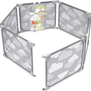 Skip Hop Expandable Baby Gate, Playview Enclosure, Silver Lining Cloud (Discontinued by Manufacturer)