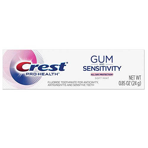 Crest Pro Health Gum and Sensitivity Toothpaste for Sensitive Teeth, Soft Mint, Travel Size 0.85 oz (24g) - Pack of 6