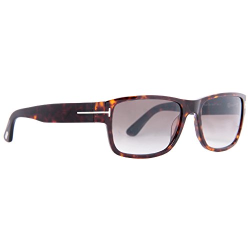 Tom Ford Sunglasses TF 445 Mason 52B Havana 58mm, Shiny Dark Havana/ Gradient Smoke Lenses, 58/17/140