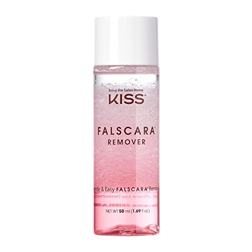 KISS Falscara DIY Eyelash Extension Remover with Natural Rosewater – Gentle Soothing Nourishing Eye Cleanser for Removal of Artificial False Synthetic Eyelashes, Lash Wisps, and Bond & Seal Adhesive