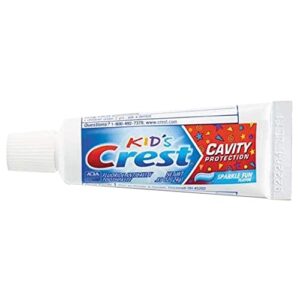 Crest Kids Cavity Protection Toothpaste, Sparkle Fun, Travel Size 0.85 oz (24g) - Pack of 10