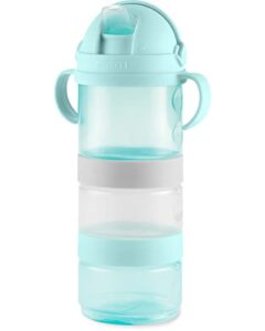 skip hop stackable snack container & sippy cup, grey teal