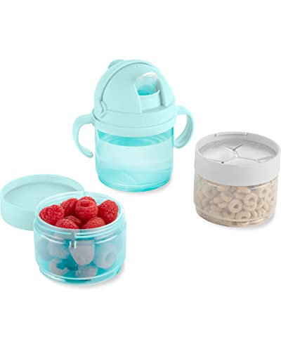 Skip Hop Stackable Snack Container & Sippy Cup, Grey Teal