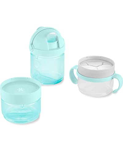 Skip Hop Stackable Snack Container & Sippy Cup, Grey Teal