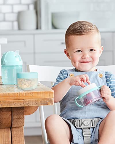 Skip Hop Stackable Snack Container & Sippy Cup, Grey Teal