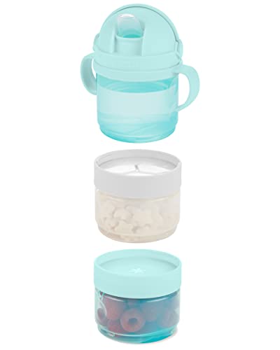 Skip Hop Stackable Snack Container & Sippy Cup, Grey Teal