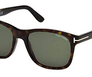 Tom Ford FT 0595 Eric Sunglasses 52N Dark Havana/Green Lens 55MM