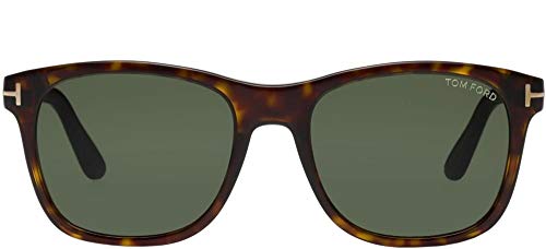 Tom Ford FT 0595 Eric Sunglasses 52N Dark Havana/Green Lens 55MM