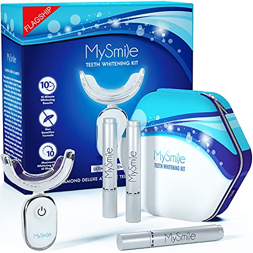 MySmile Teeth Whitening Kit Enhanced Teeth Whitener Flagship Version,10 Min 6 Month Supply Non-Sensitive Teeth Whitening Pen, Helps to Remove Stains from Coffee, Smoking, Wine, Soda, Tea