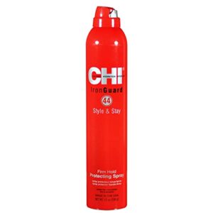 chi 44 iron guard style & stay firm hold protecting hair spray ,10 oz